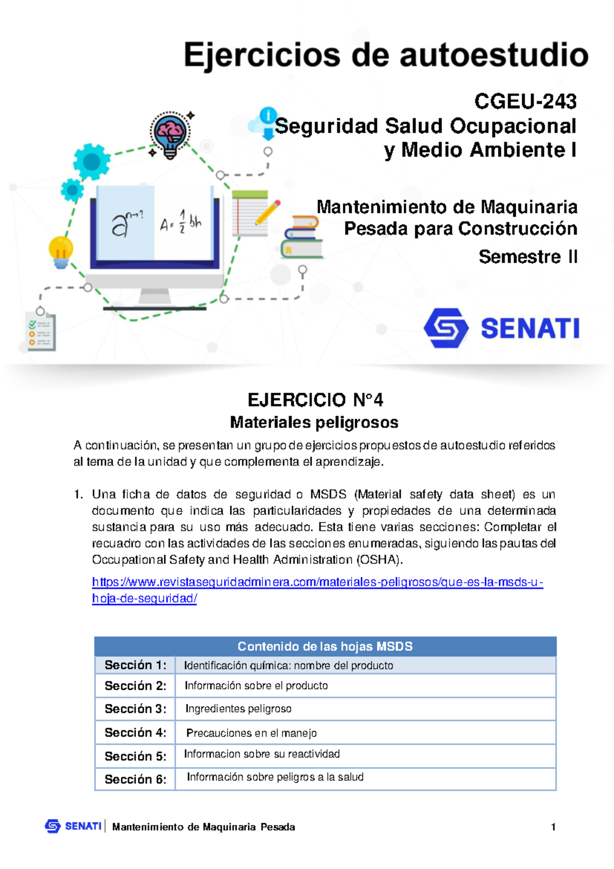 Ejercicio 04 - · Matemática Aplicada · Mantenimiento de Maquinaria Pesada 1 EJERCICIO N° 4 - Studocu