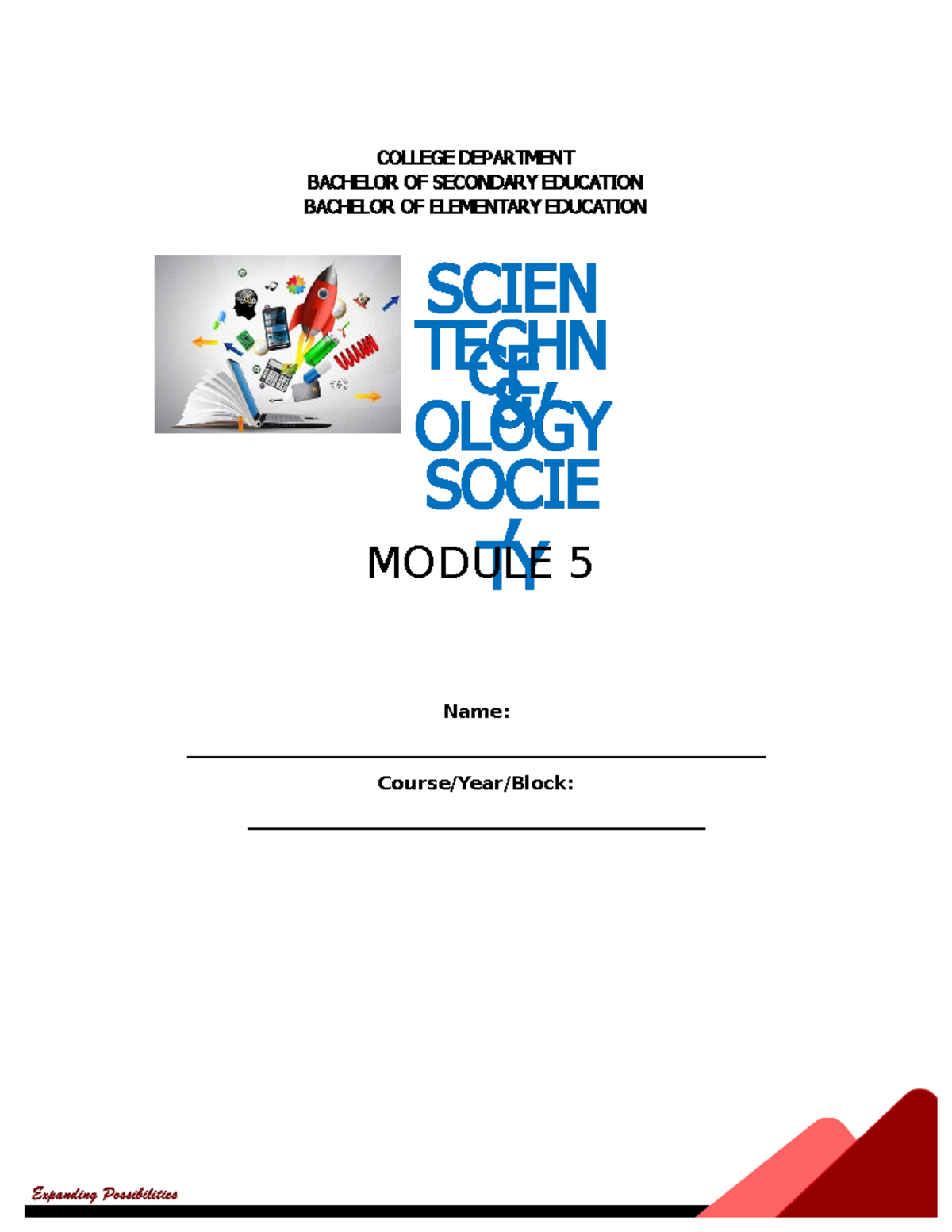 Module 5 GE7 - n/a - COLLEGE DEPARTMENT BACHELOR OF SECONDARY EDUCATION ...