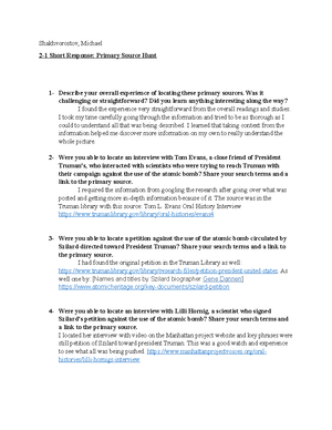 HIS 200 Applied History week3 - Module 3 Short Responses – Question 1 ...