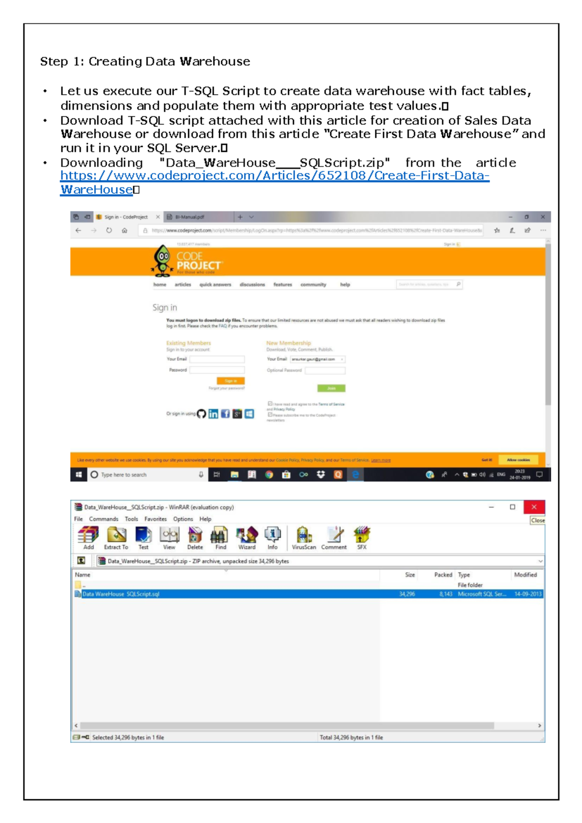 Practical NO 8 - practcal on project report of student - Step 1: Creating Data Warehouse - Let ...