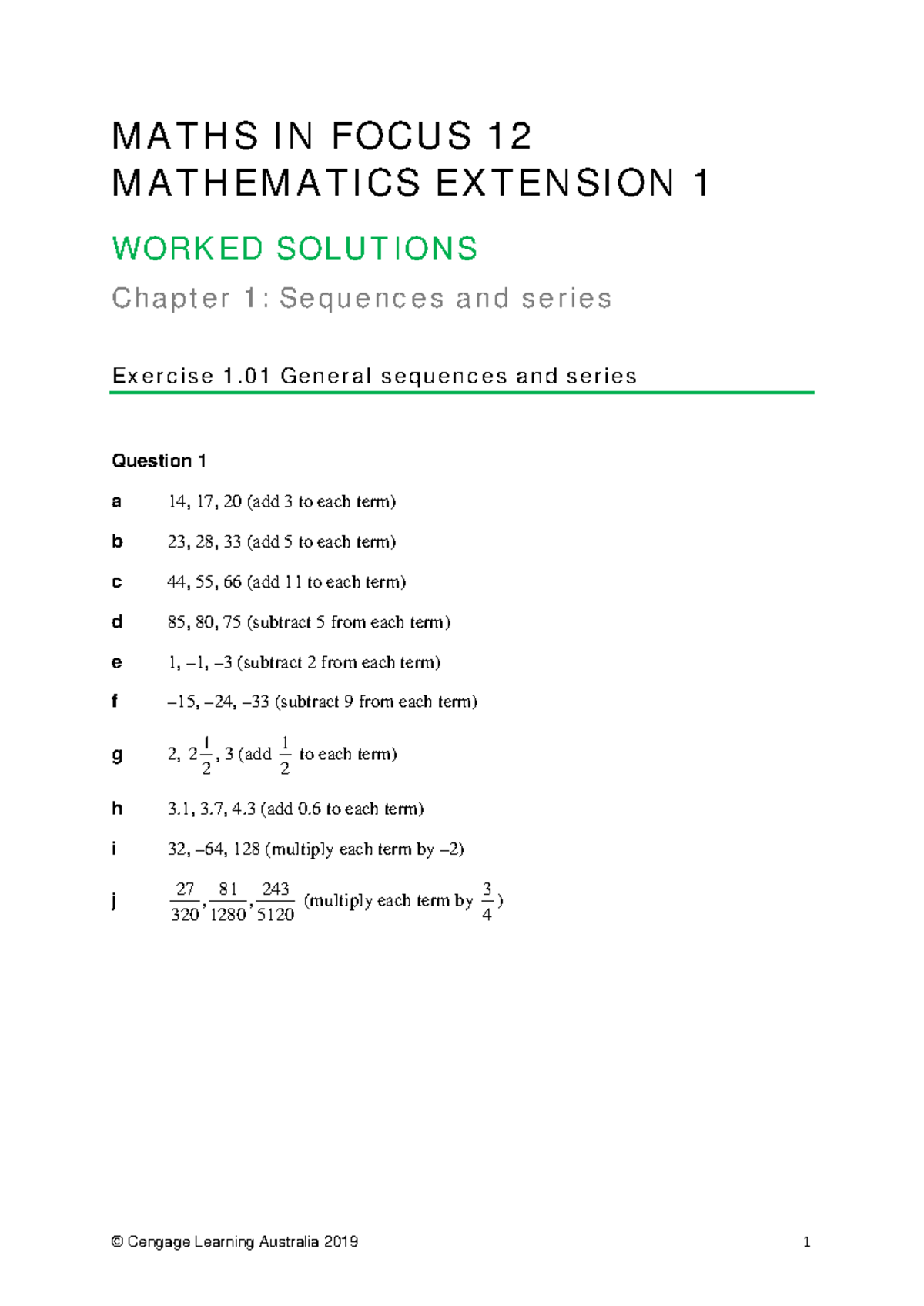 Chapter 1 (10) - MATHS IN FOCUS 12 MATHEMATICS EXTENSION 1 WORKED SOLUTIONS Chapter 1: Sequences ...