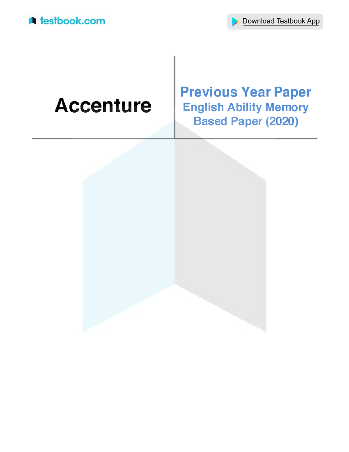 Accenture English Ability Memory Based Paper (2020) - testbook Previous ...