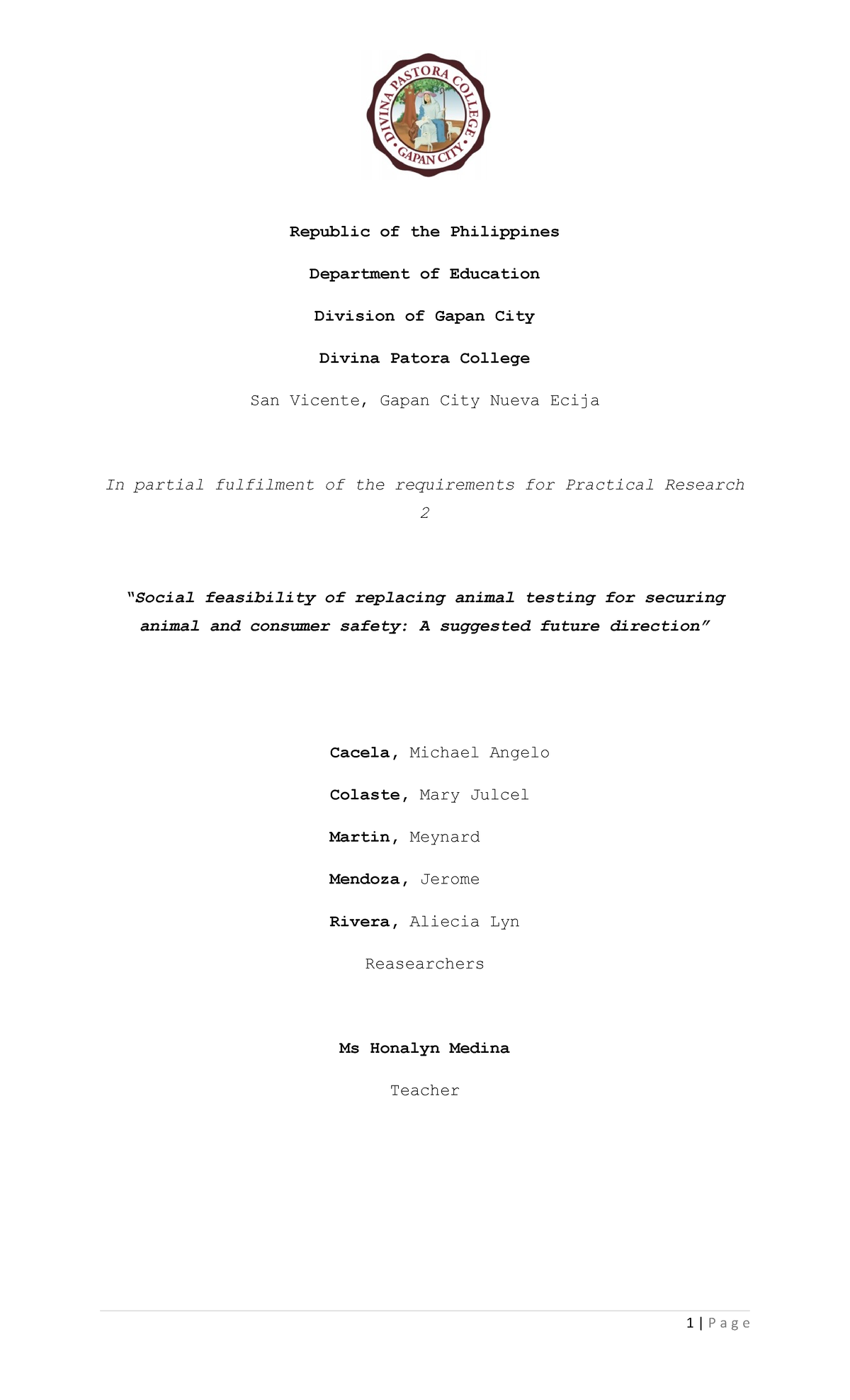 Research- Paperrr - Republic of the Philippines Department of Education ...