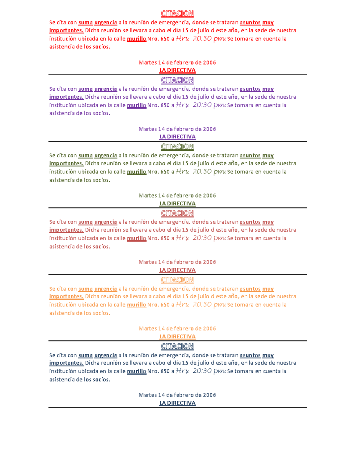 CitacionCaratula dsadasdas cqaj - Se cita con suma urgencia a la ...