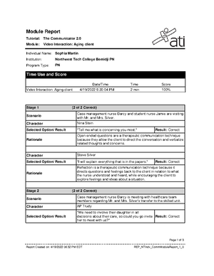 PN Video Case Study Neurocognitive Disorders - Individual Performance Profile PN Dementia Case ...