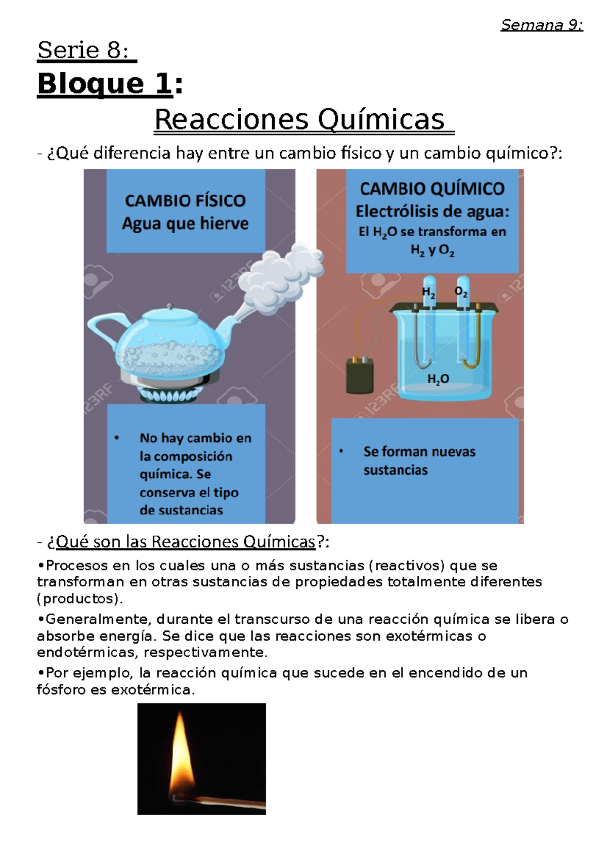 -Reacciones Químicas. - Serie 8: Bloque 1: Reacciones Químicas - ¿Qué ...