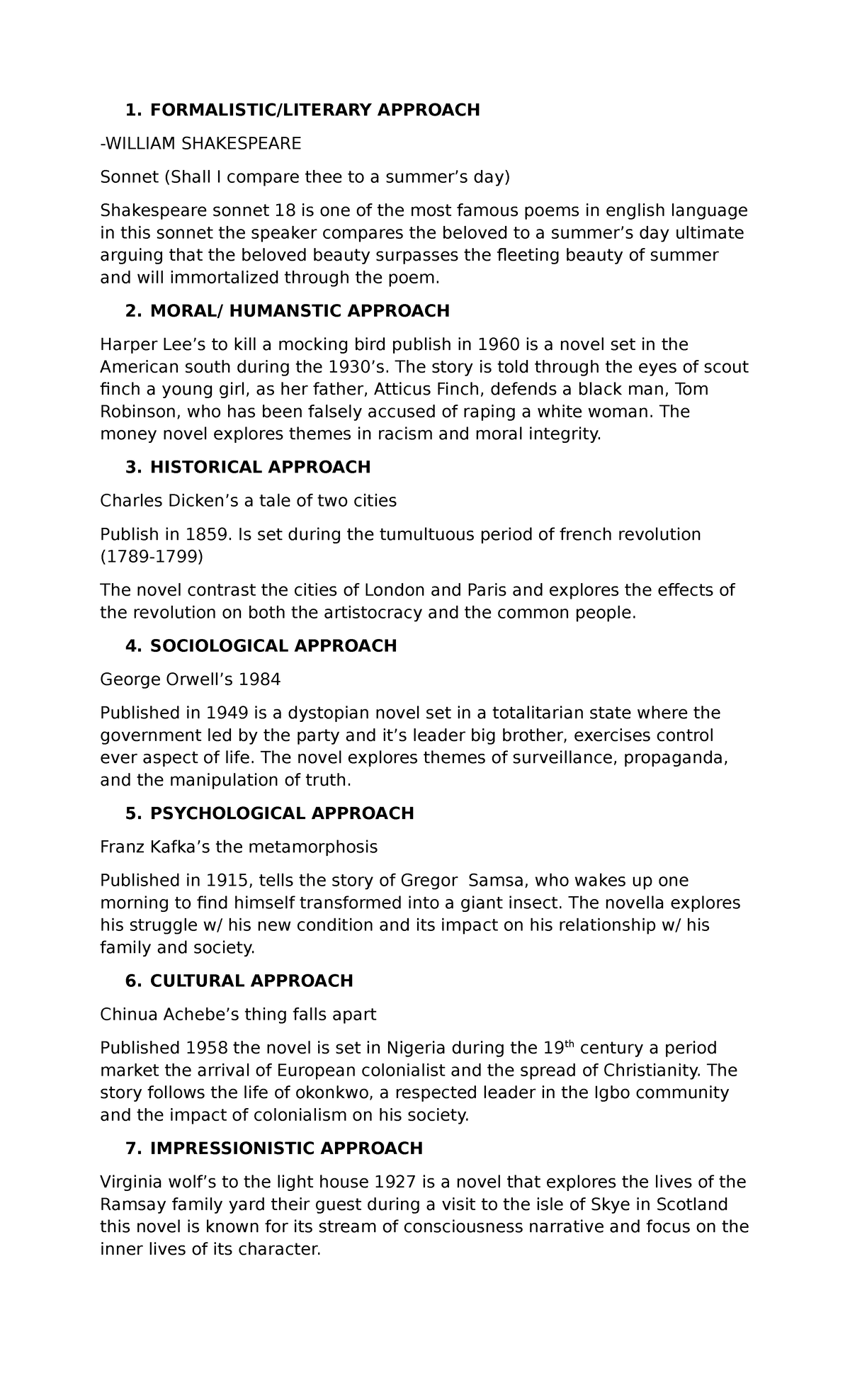 LIT2- Prelim - N/A - 1. FORMALISTIC/LITERARY APPROACH -WILLIAM ...