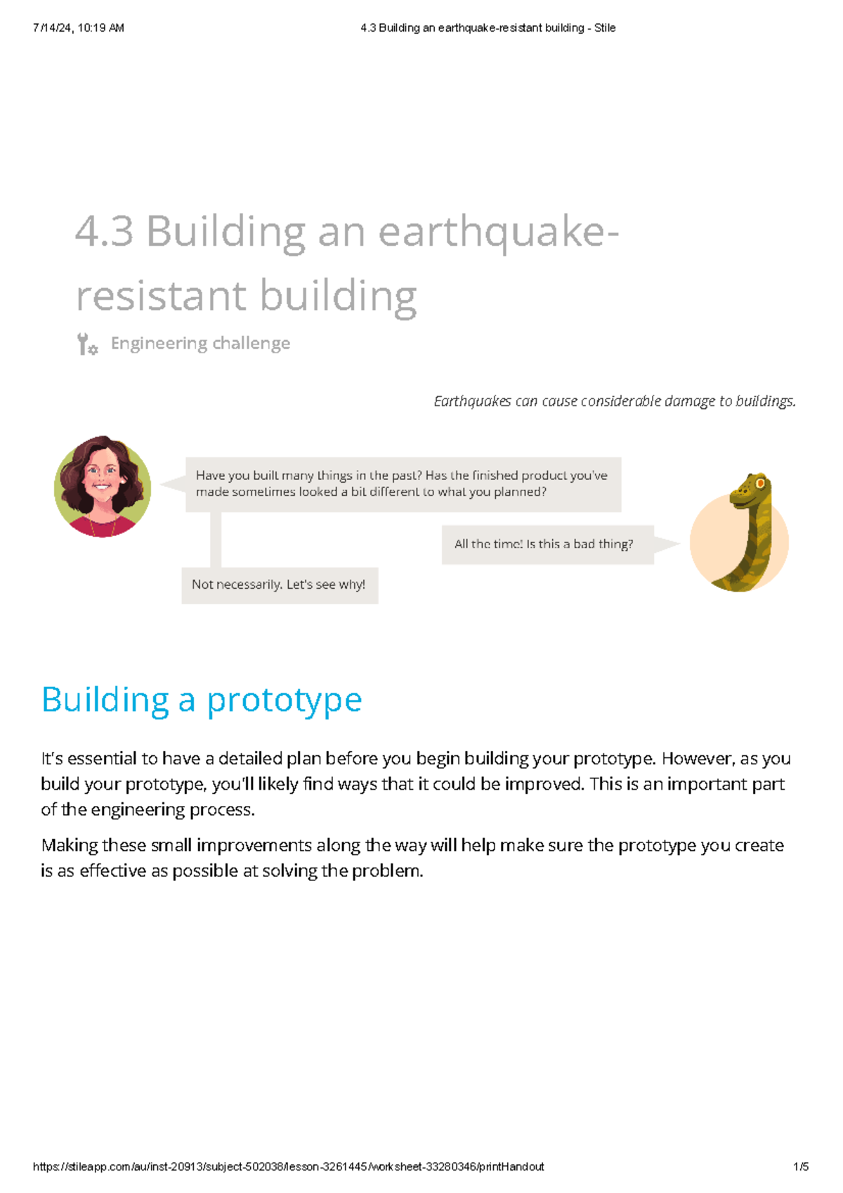 4.3 Building an earthquake-resistant building - Stile - Earthquakes can ...