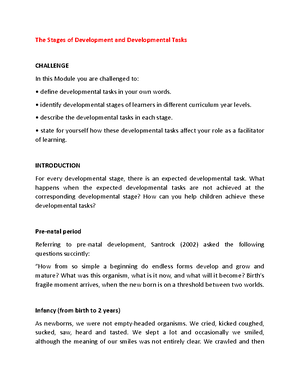 Module-1 - b yyh - MODULE 1 Human Development: Meaning, Concepts and ...