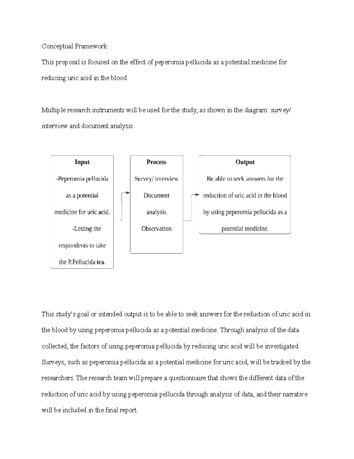 Example of Conceptual Framework - Conceptual Framework This proposal is ...