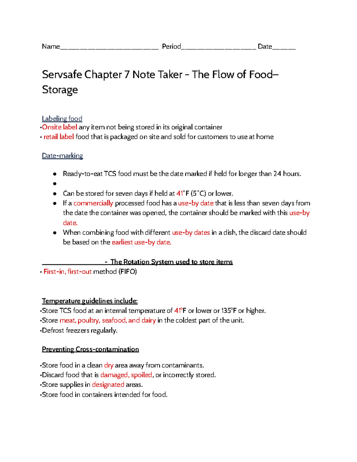 Copy of Copy of Chapter 7 Note Taker Storage - Name ...