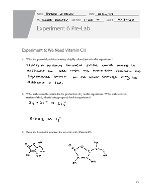 Lab 8 - Lab write up - Grace Nitcheu Chem 1601L Cade Rohler 19 November ...