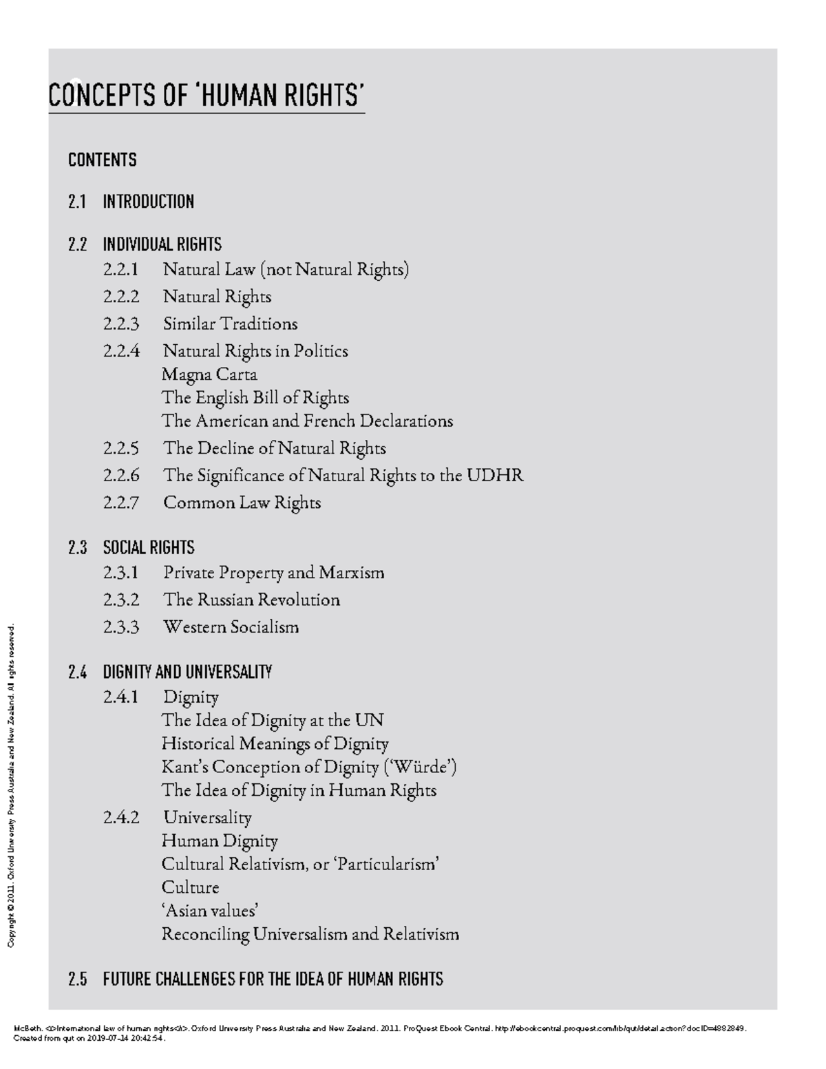 Concepts Of Human Right - CONCEPTS OF ‘HUMAN RIGHTS’ 2 CONTENTS 2 ...