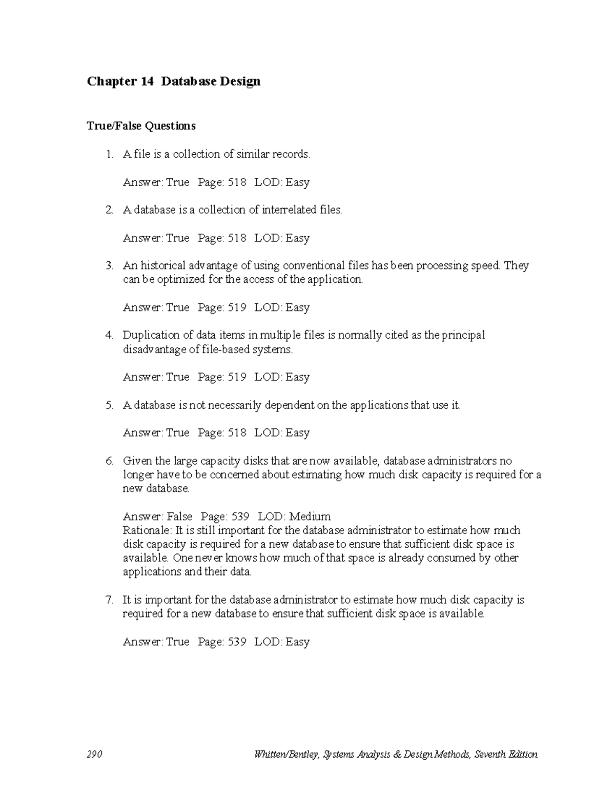 Chapter 14 Database Design Questions - Studocu