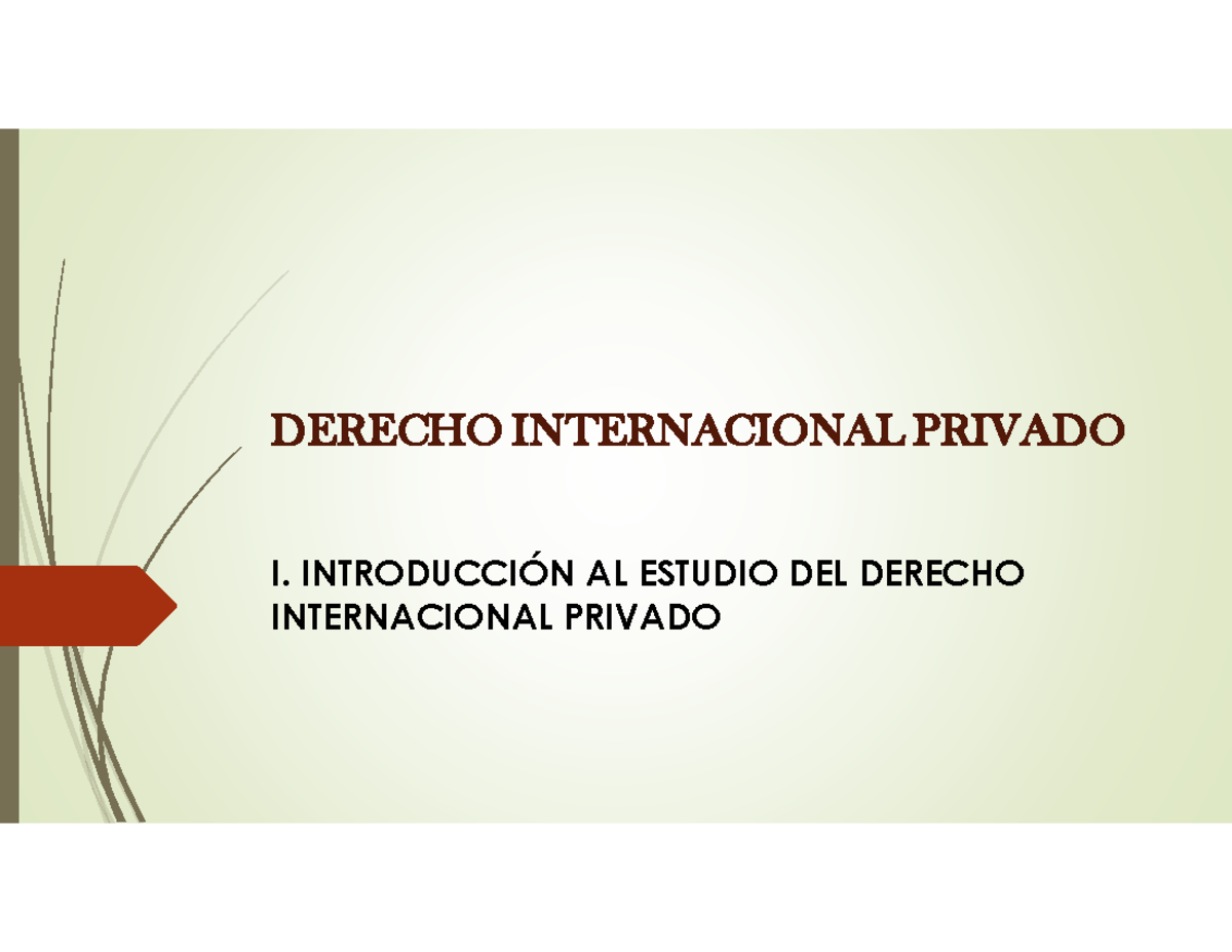 Power Point - Temario Derecho Internacional Privado - DERECHO INTERNACIONAL PRIVADO I ...