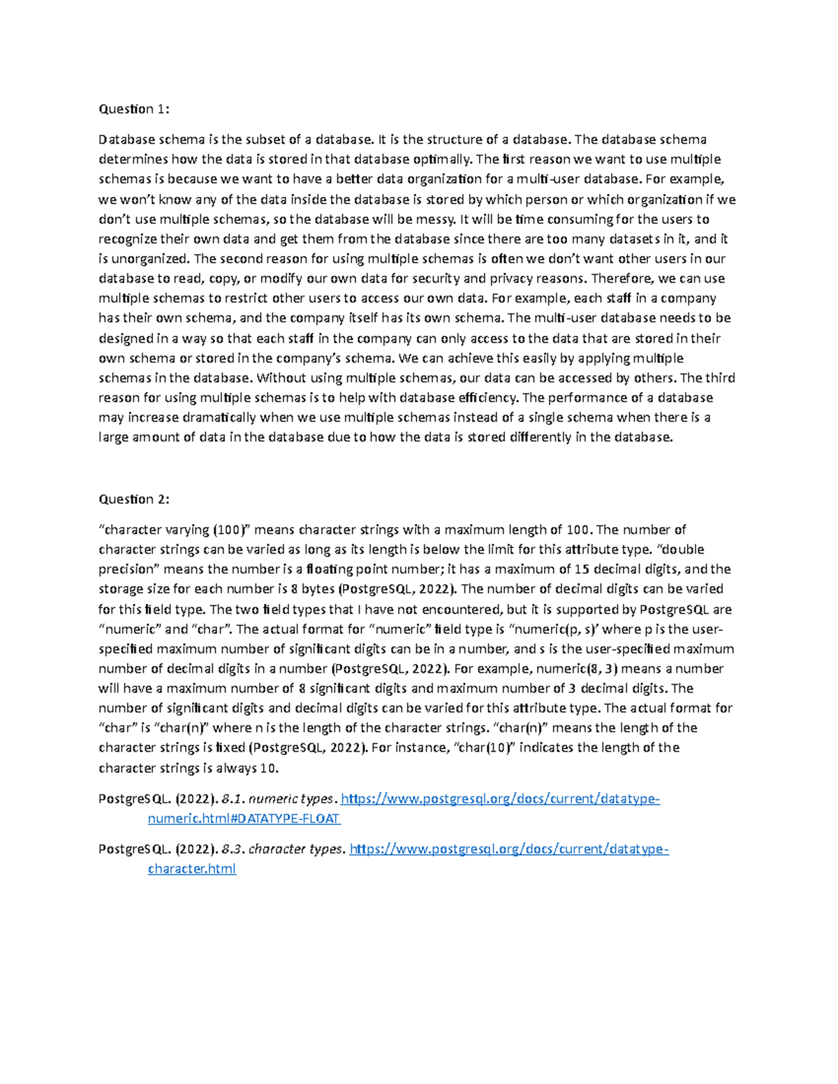 Lab 3 - GEOG 387 Assignment Answer - Question 1: Database schema is the subset of a database. It ...