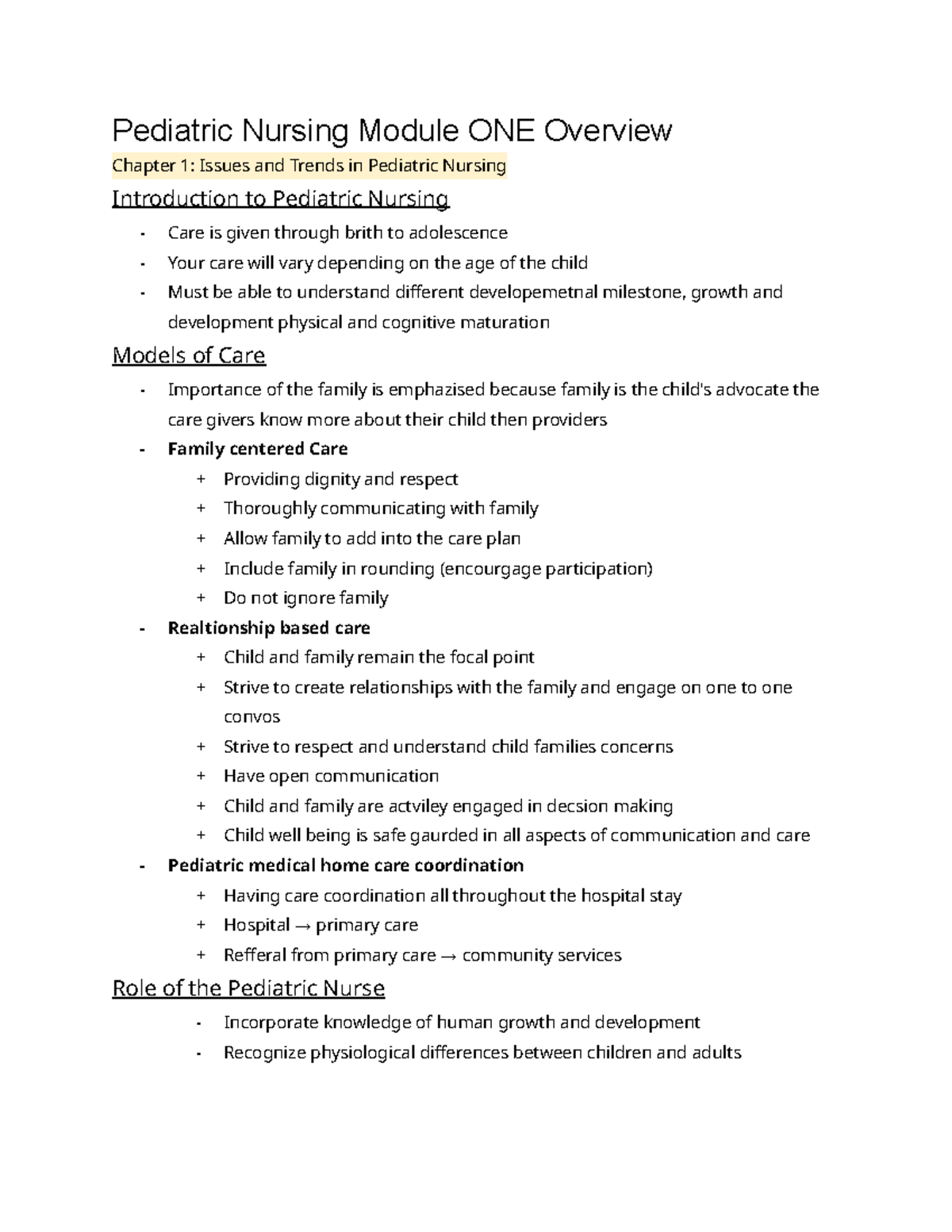 Chapter 7 Growth and Development - Pediatric Nursing Module ONE ...
