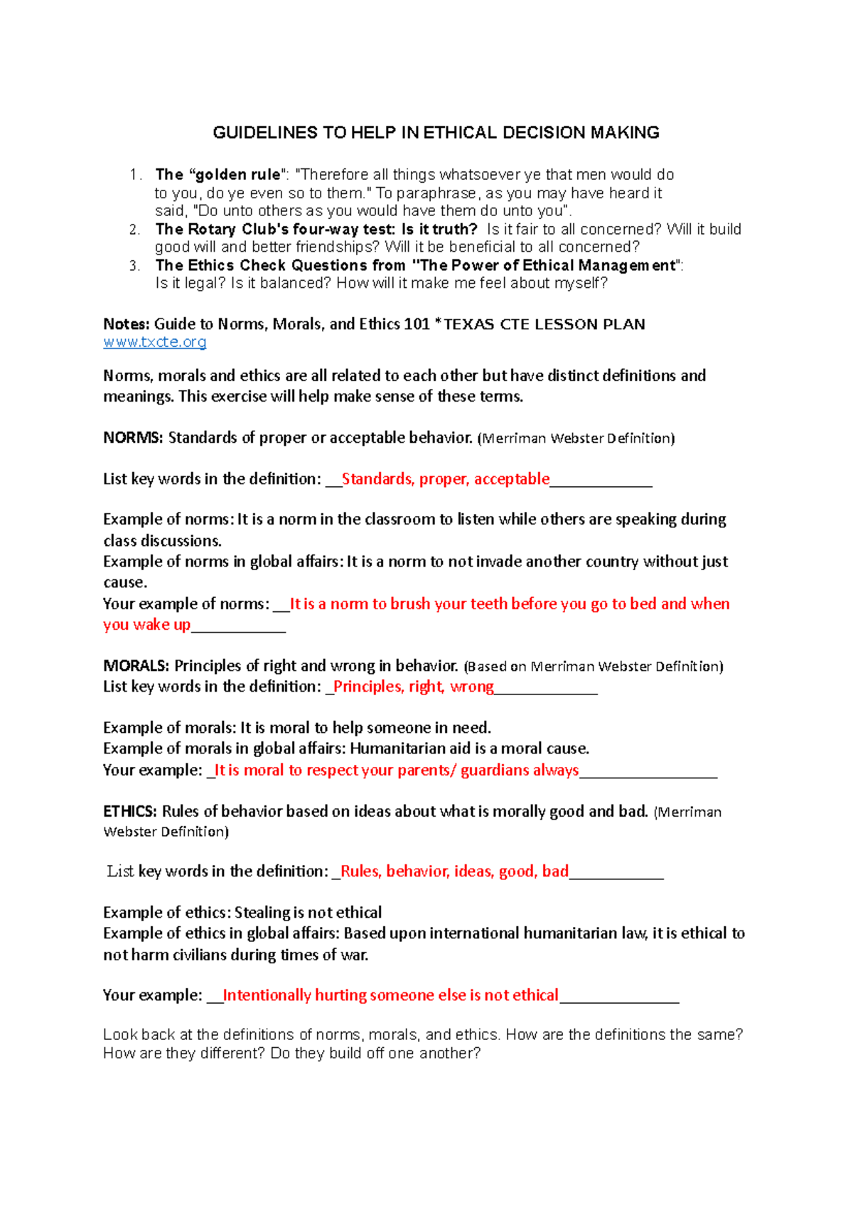 F 23 Ethics Assignment Discussion - GUIDELINES TO HELP IN ETHICAL ...