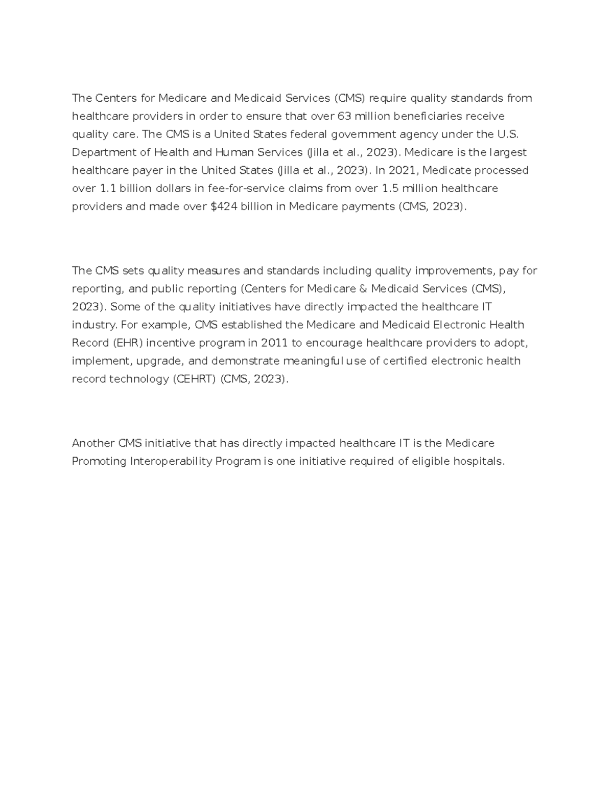 The Centers for Medicare and Medicaid Services - The CMS is a United ...