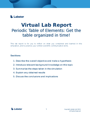 Atomic Struct. Atoms Isotopes Lab MT - Virtual Lab Report Atomic ...