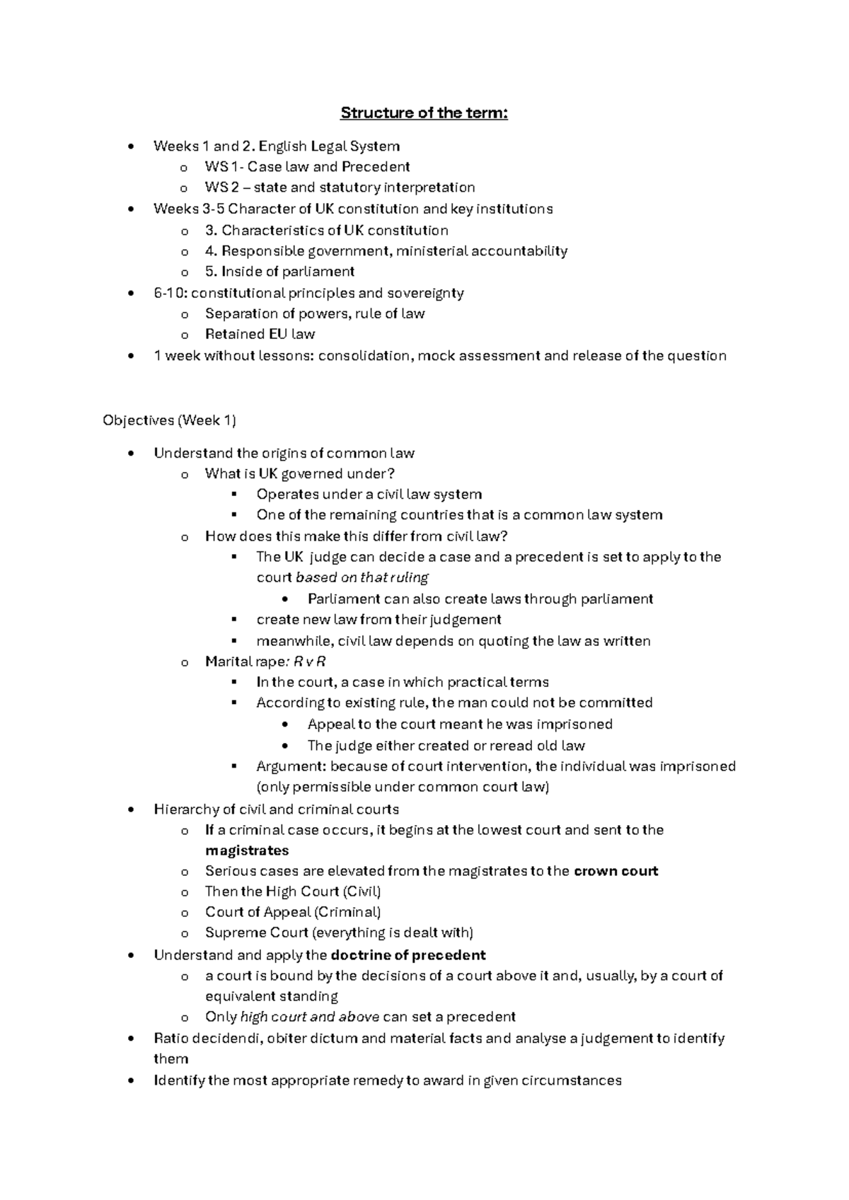 PLC1 - Week 1 PLC1 - Structure of the term: Weeks 1 and 2. English ...