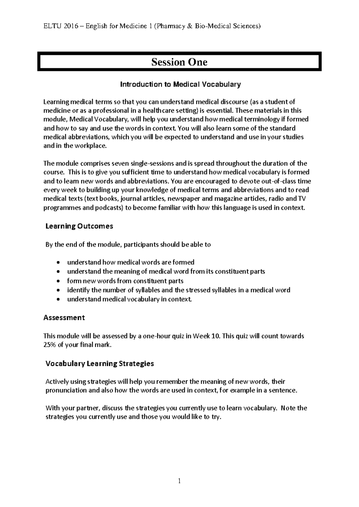 Medical Terminology ELTU 2016 English For Medicine 1 Pharmacy medical-terminology-eltu-2016-english-for-medicine-1-pharmacy