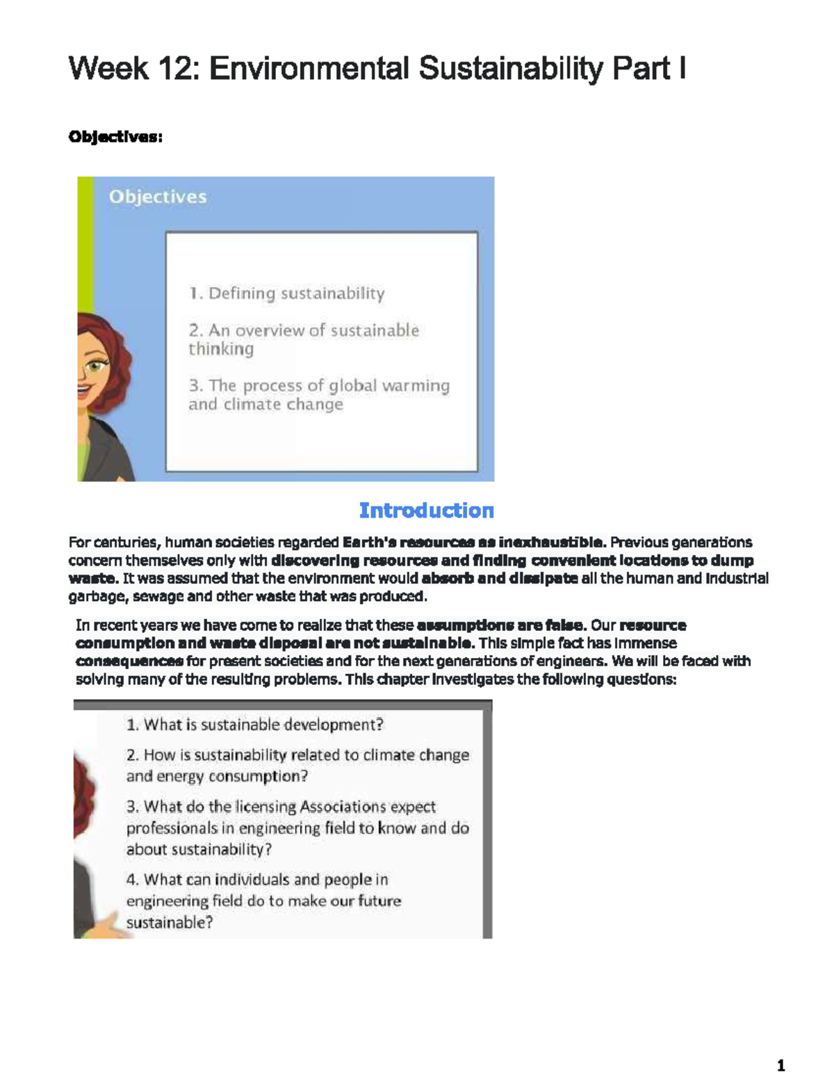 Week 12 Environmental Sustainability Part 1 - AMEG212 - Studocu