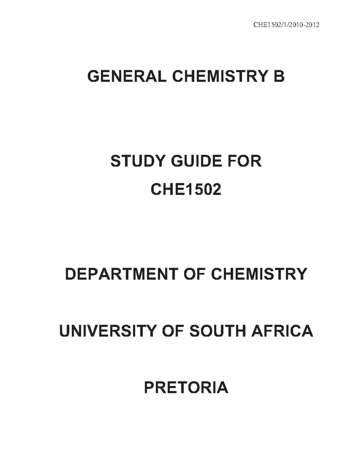 CHE1502-St Gui-2016 - Chem1502 study guide - CHE1502/1/2010- GENERAL ...