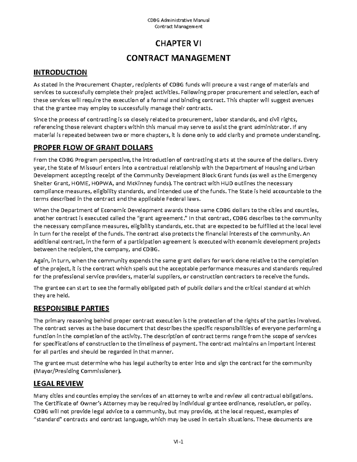 Chapter 6 Contract Mgmt 2 - Contract Management CHAPTER VI CONTRACT ...