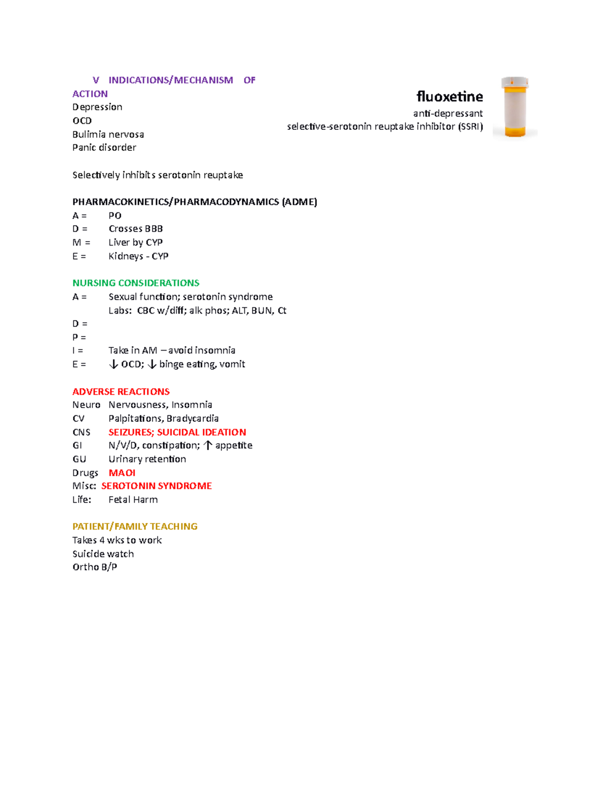 Drug Cards Cognition Psychosis - V INDICATIONS/MECHANISM OF ACTION ...