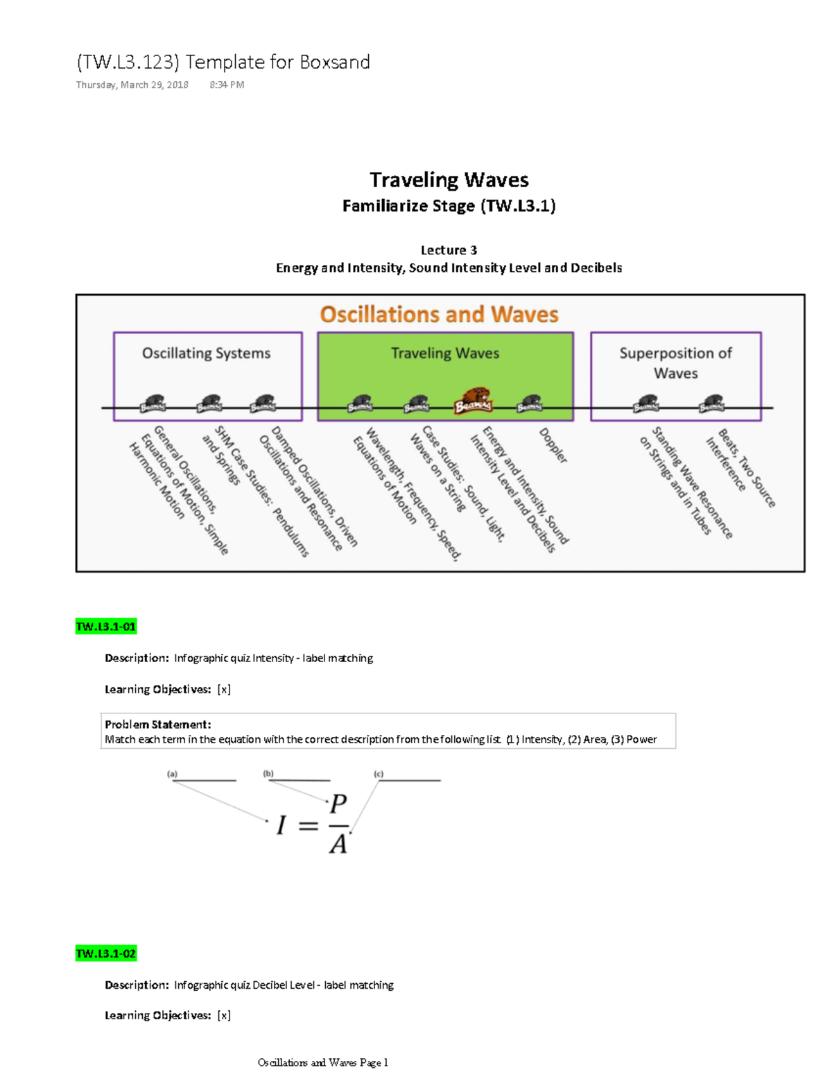 TW.L3.2 winter 2022 lecture notes - Traveling Waves Familiarize Stage ...