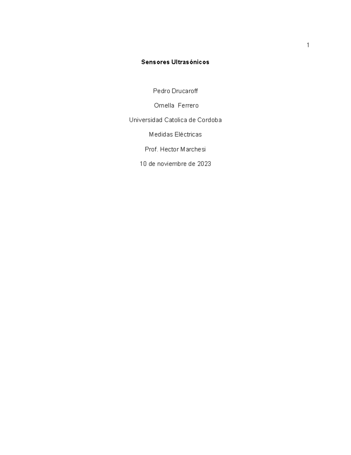 Sensores ultrasonicos - Sensores Ultrasónicos Pedro Drucaroff Ornella ...