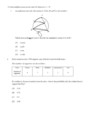 2024 Standard Mathematics Assessment Task Two - HSC Mathematics ...