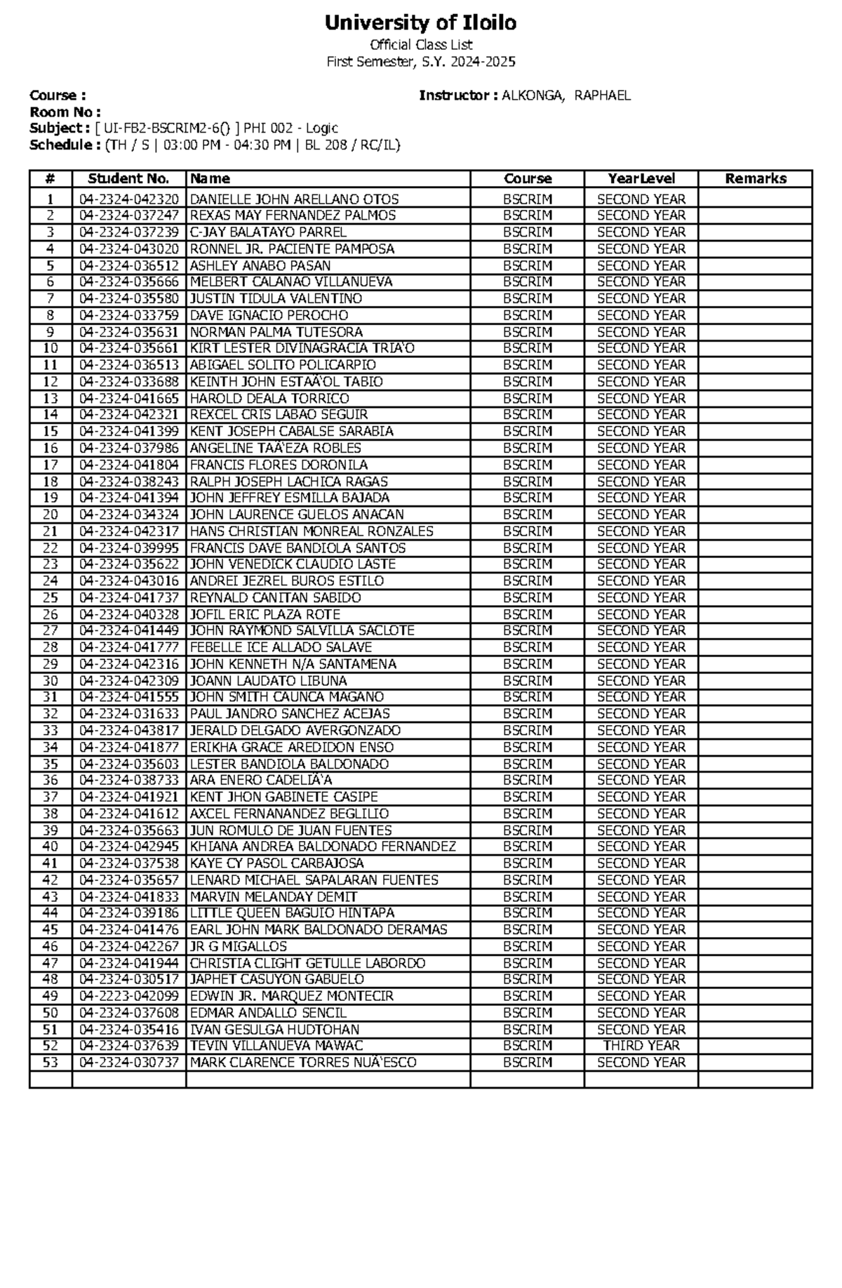 PHI002 UI-FB2- Bscrim 2-6 lesson 2 - University of Iloilo Official ...