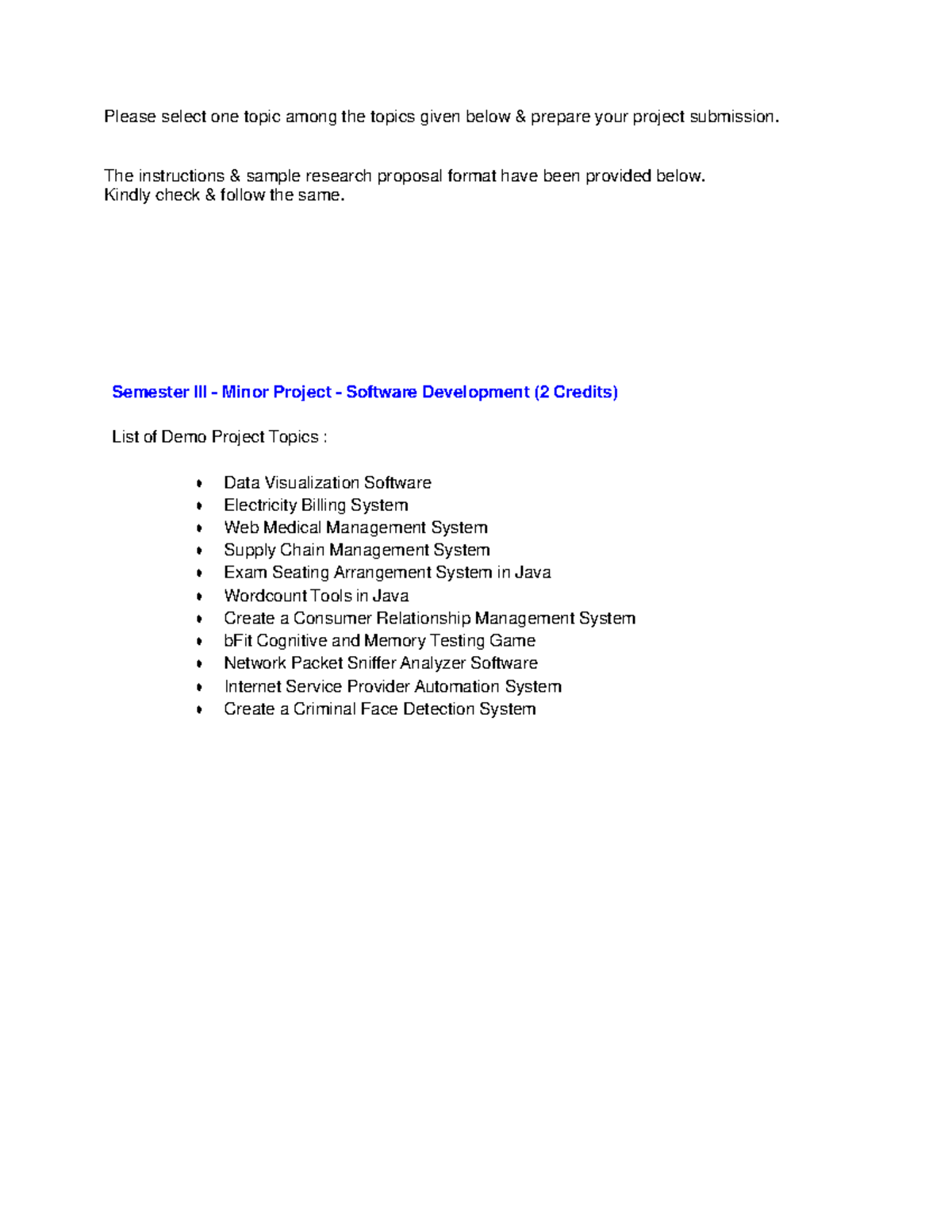 MSDS Sem 3 Minor Project Details 240417 163537 - Please select one ...