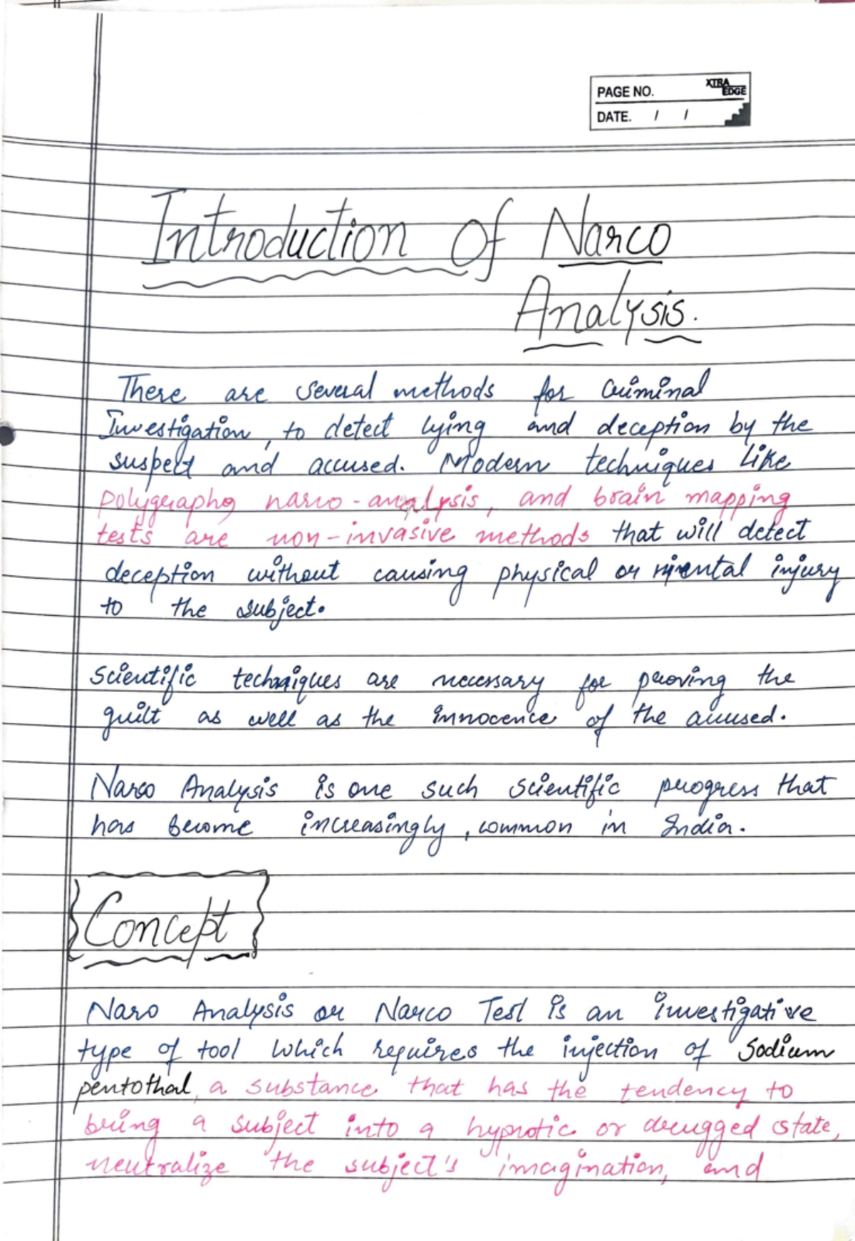 Narco Analysis Ta 4 T Dl Su°e« Tl Tc Te Foo I Lvk C Ii Page No