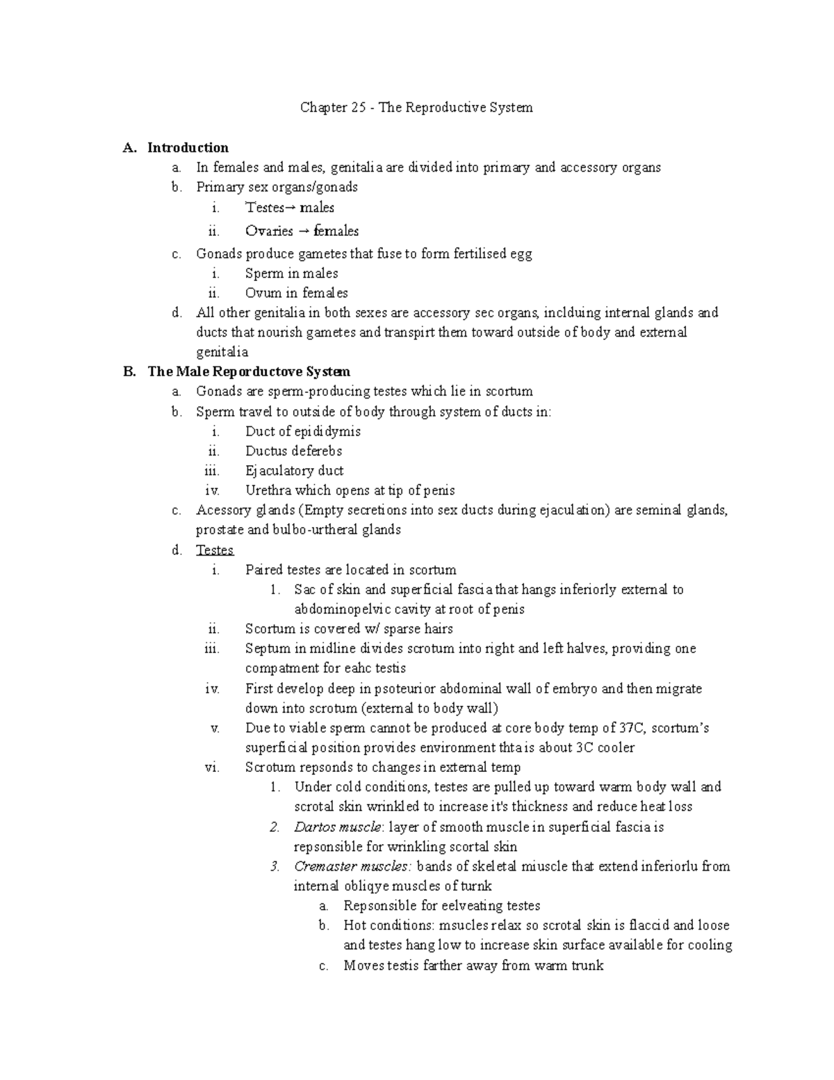 Chapter 25 - The Reproductive System - Chapter 25 - The Reproductive ...