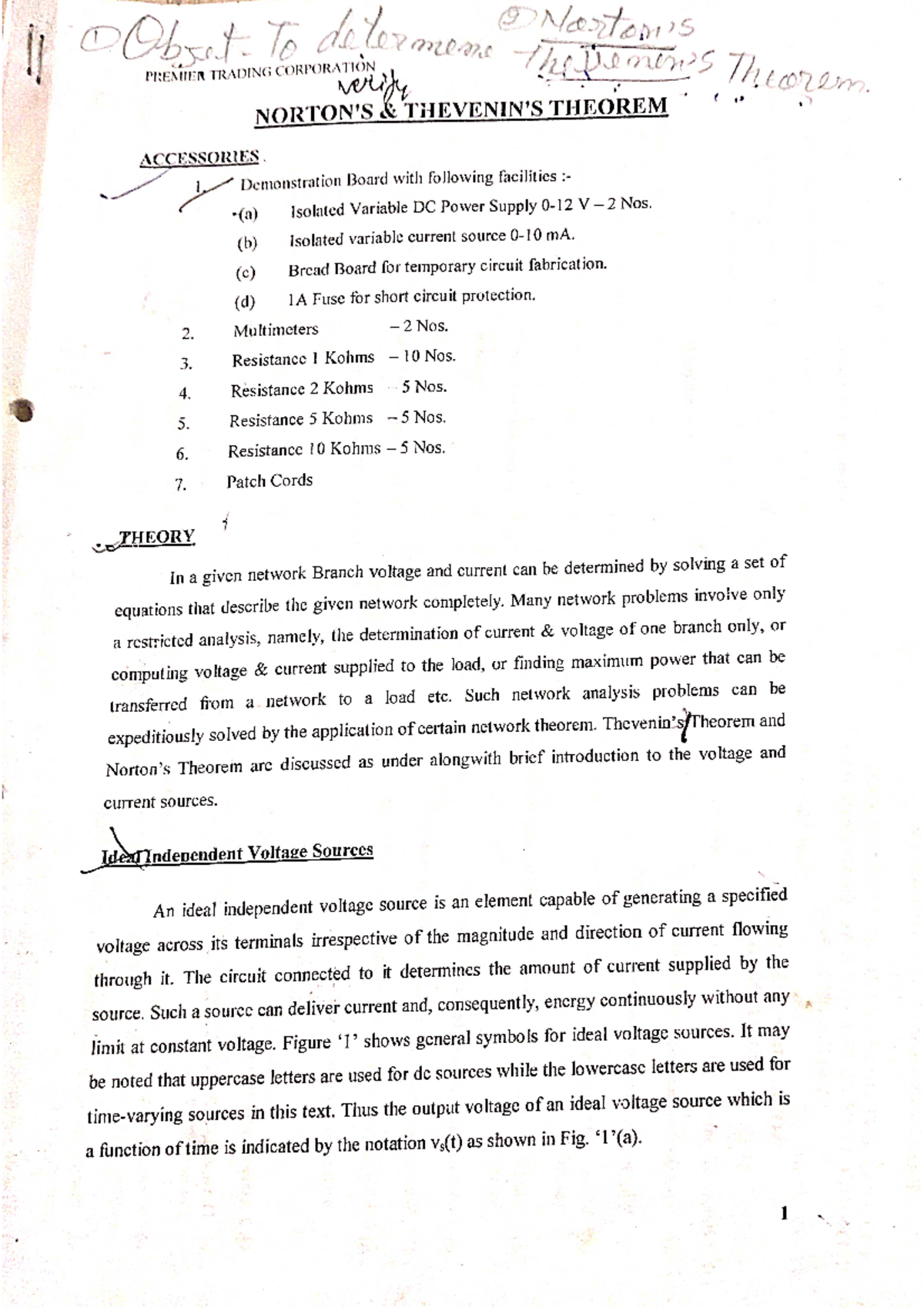Thevenin's Theorem-1-3 - Basic Electronics Engineering - Studocu