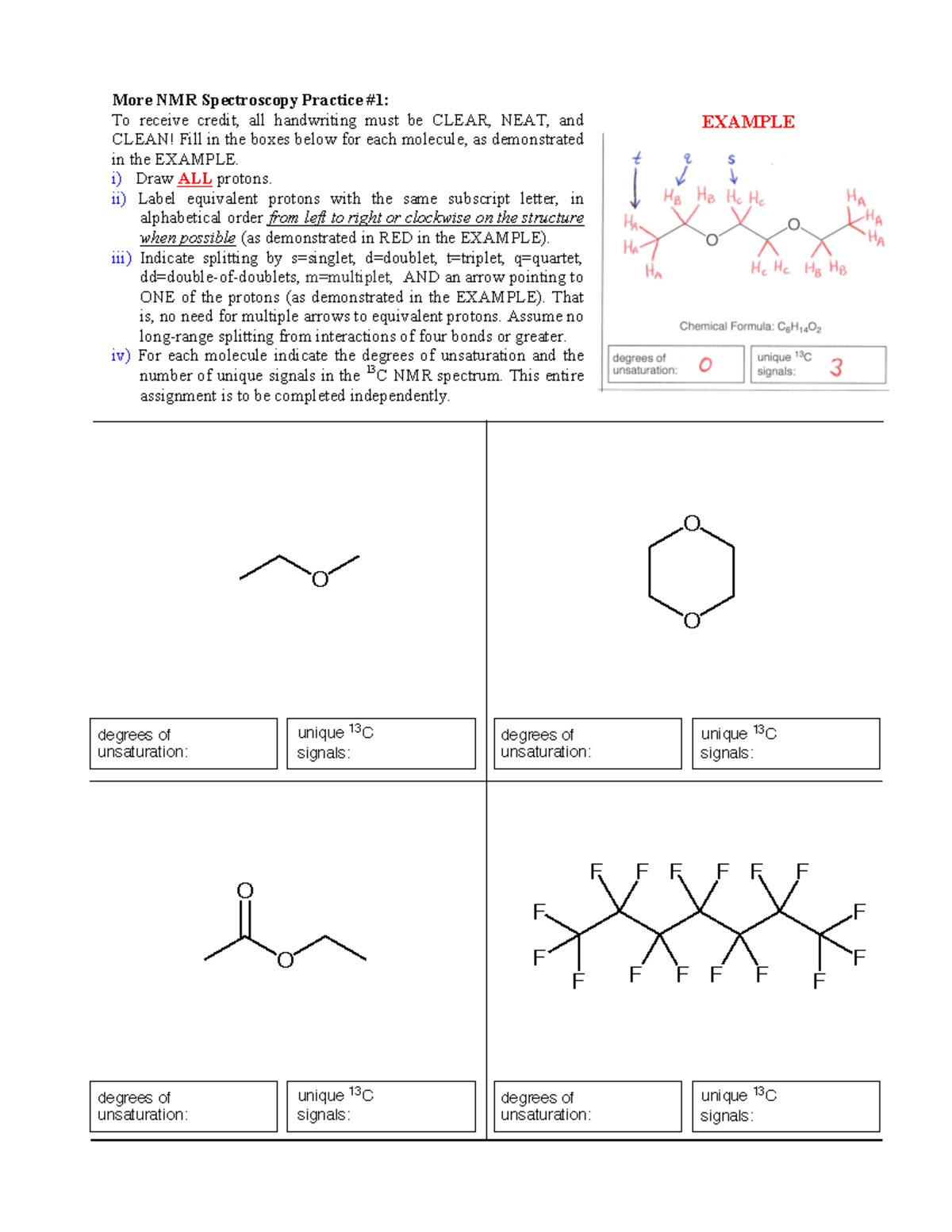 Nmr Spectroscopy Practice at Kyle Melvin blog