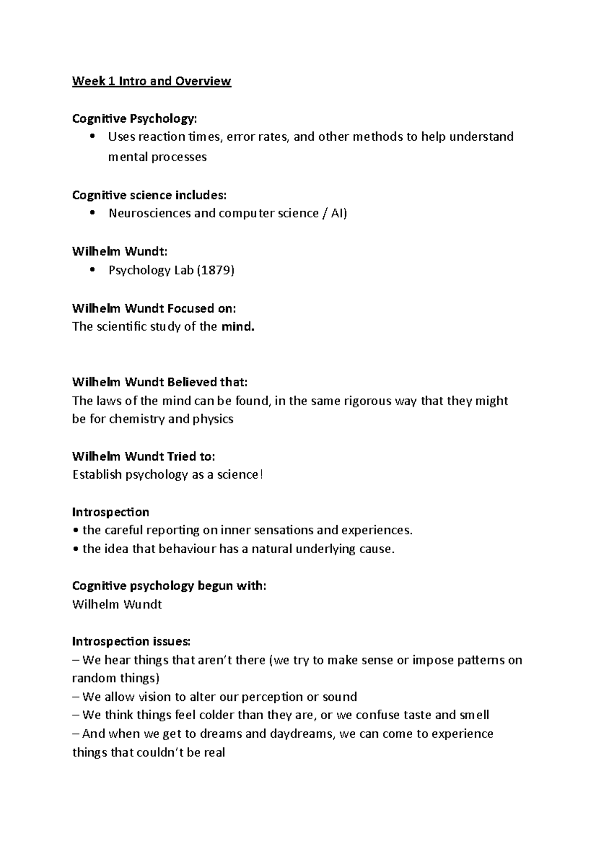 Week 1 Intro and Overview - Week 1 Intro and Overview Cognitive ...