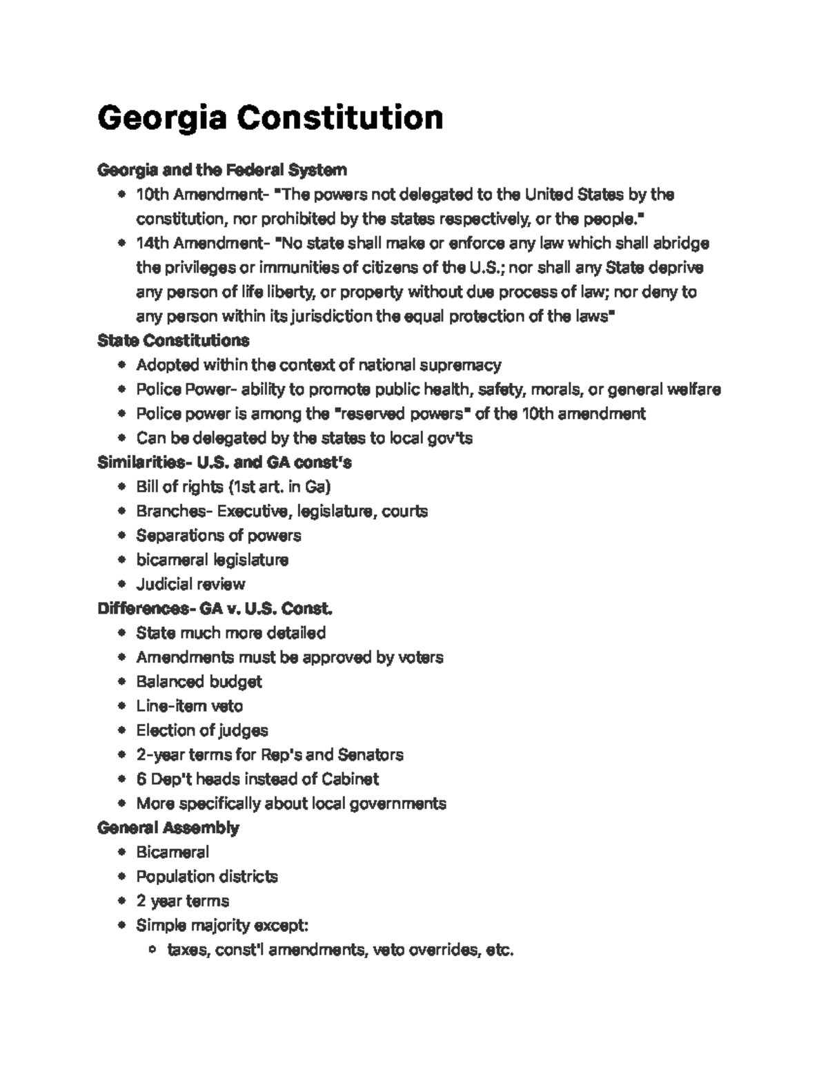 Georgia Constitution - Judge Charles W. Chesbro, Instructor. - G e o rg ...