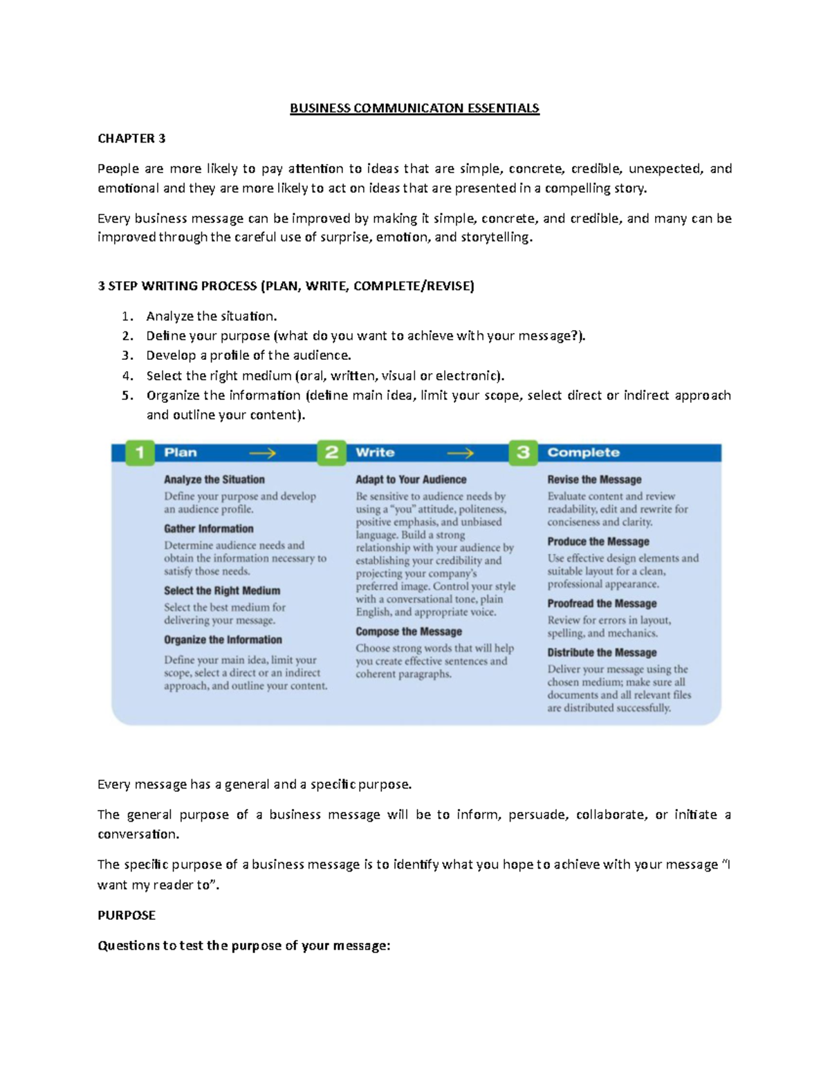 Business Communicaton Essentials BOOK Chapter 3 Summary - BUSINESS ...