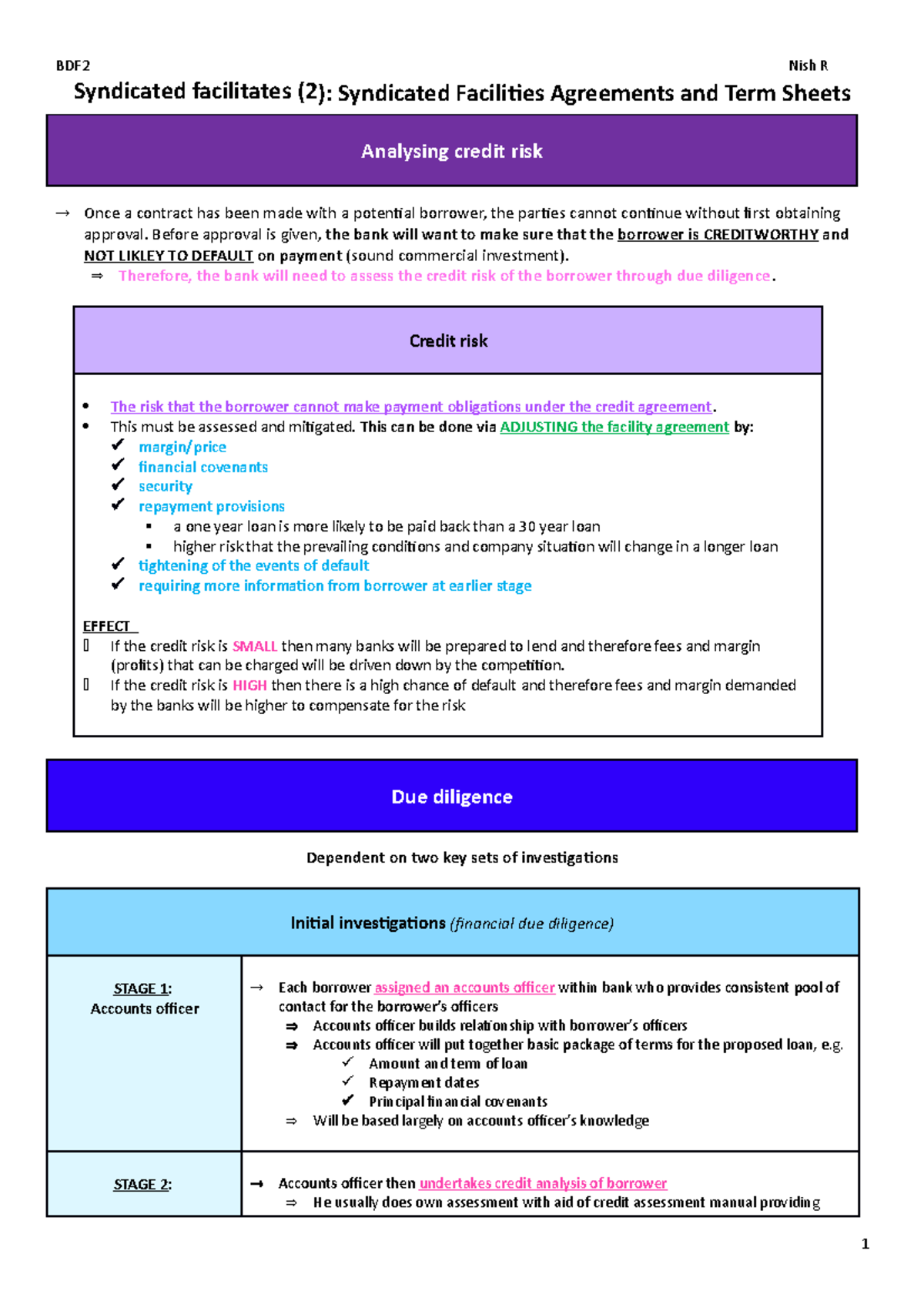 BDF WS2 - BDF WS2 - Syndicated facilitates (2): Syndicated Facilities ...