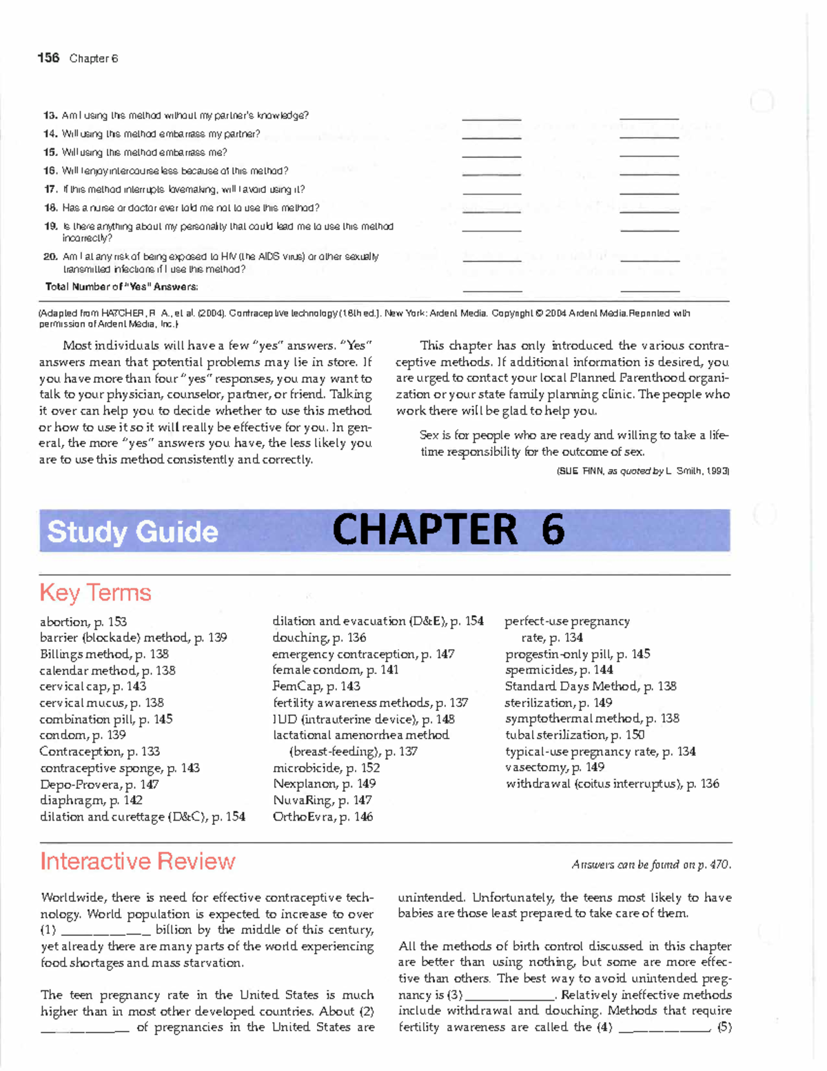 Chapter 6 Study Guide - 156 Chapter 6 13. Am I using this method ...