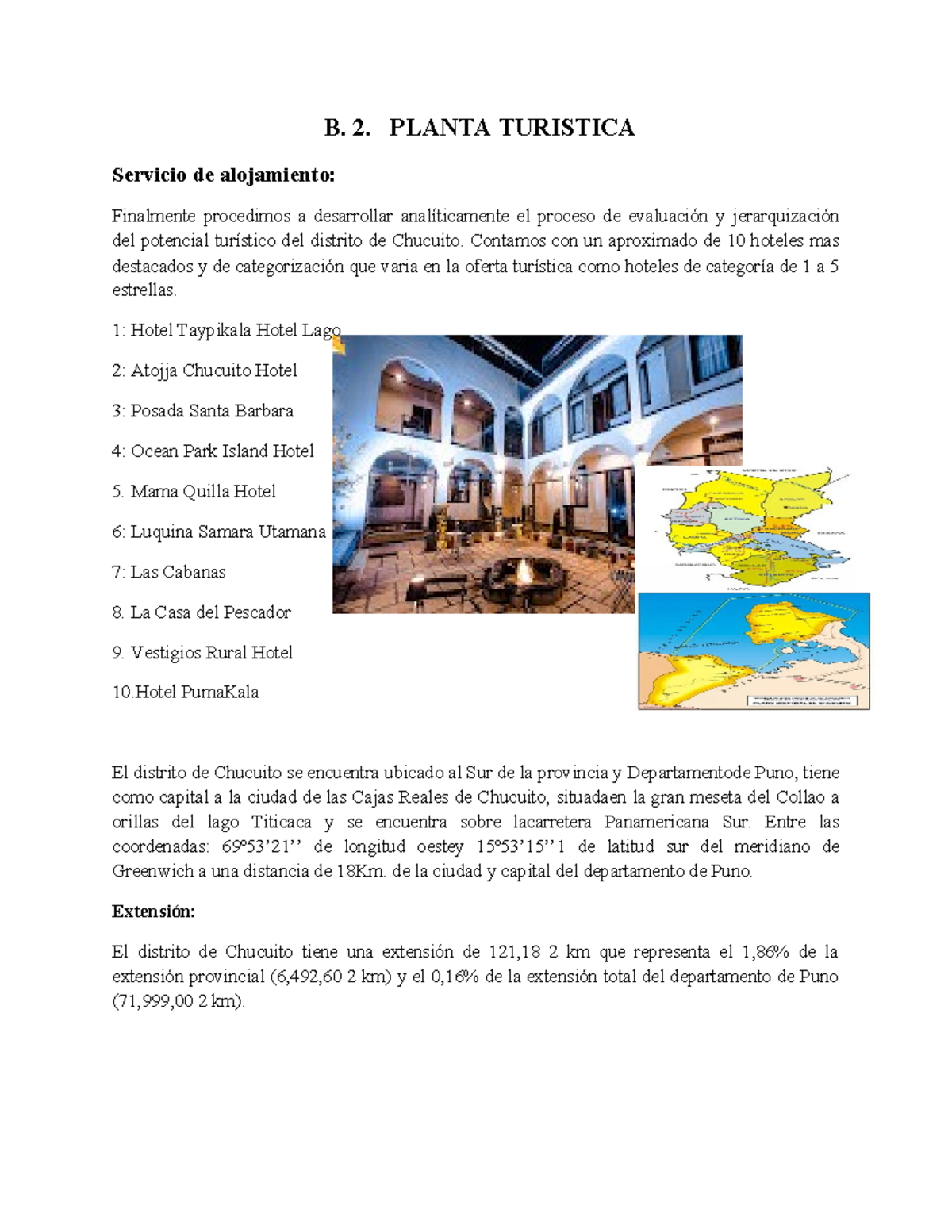 Planta turistica - es un plan - B. 2. PLANTA TURISTICA Servicio de ...