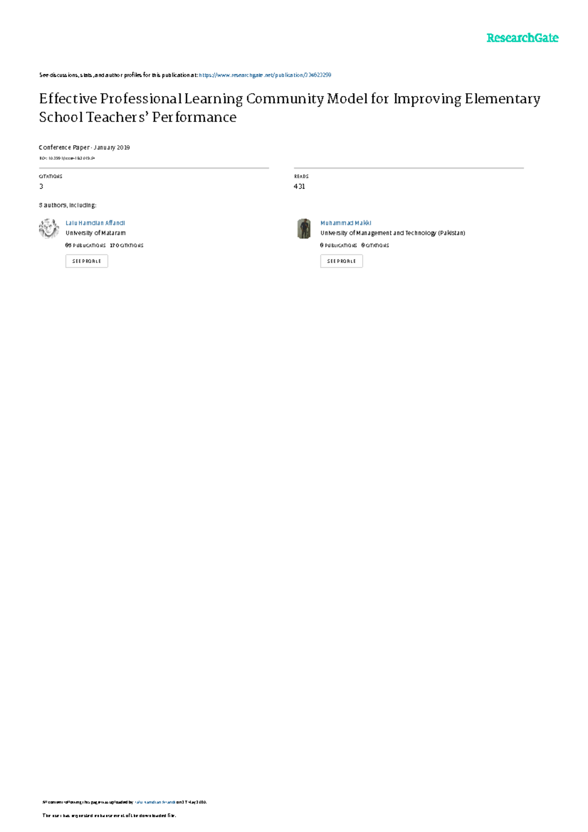 Effective Professional Learning Community Model fo - See discussions ...