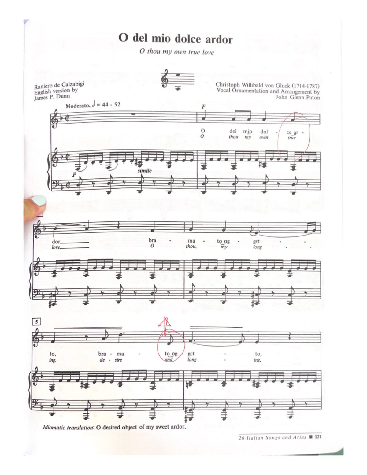 O Del mio dolce ardor - Dunn John Glenn Paton Moderato, d 44 52 p o del ...