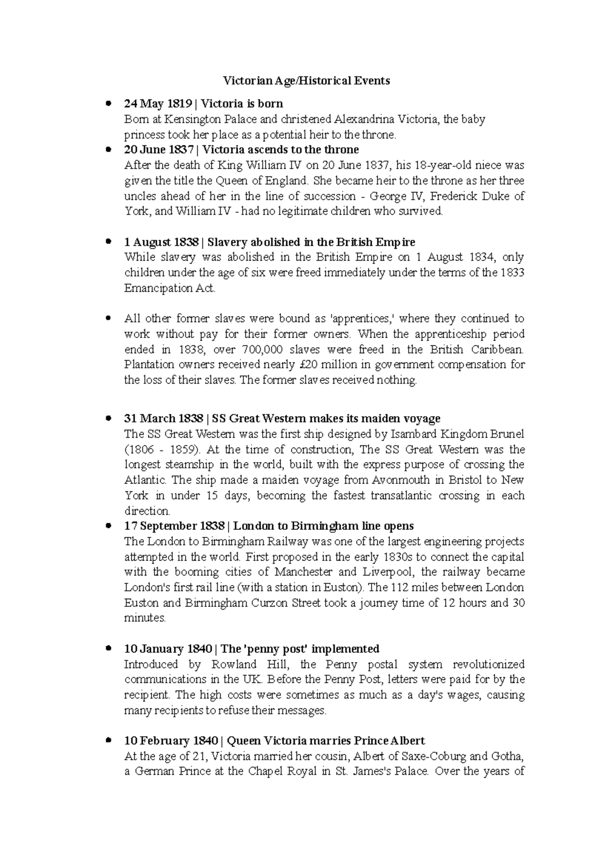 Victorian Age - Victorian Age/Historical Events 24 May 1819 | Victoria ...