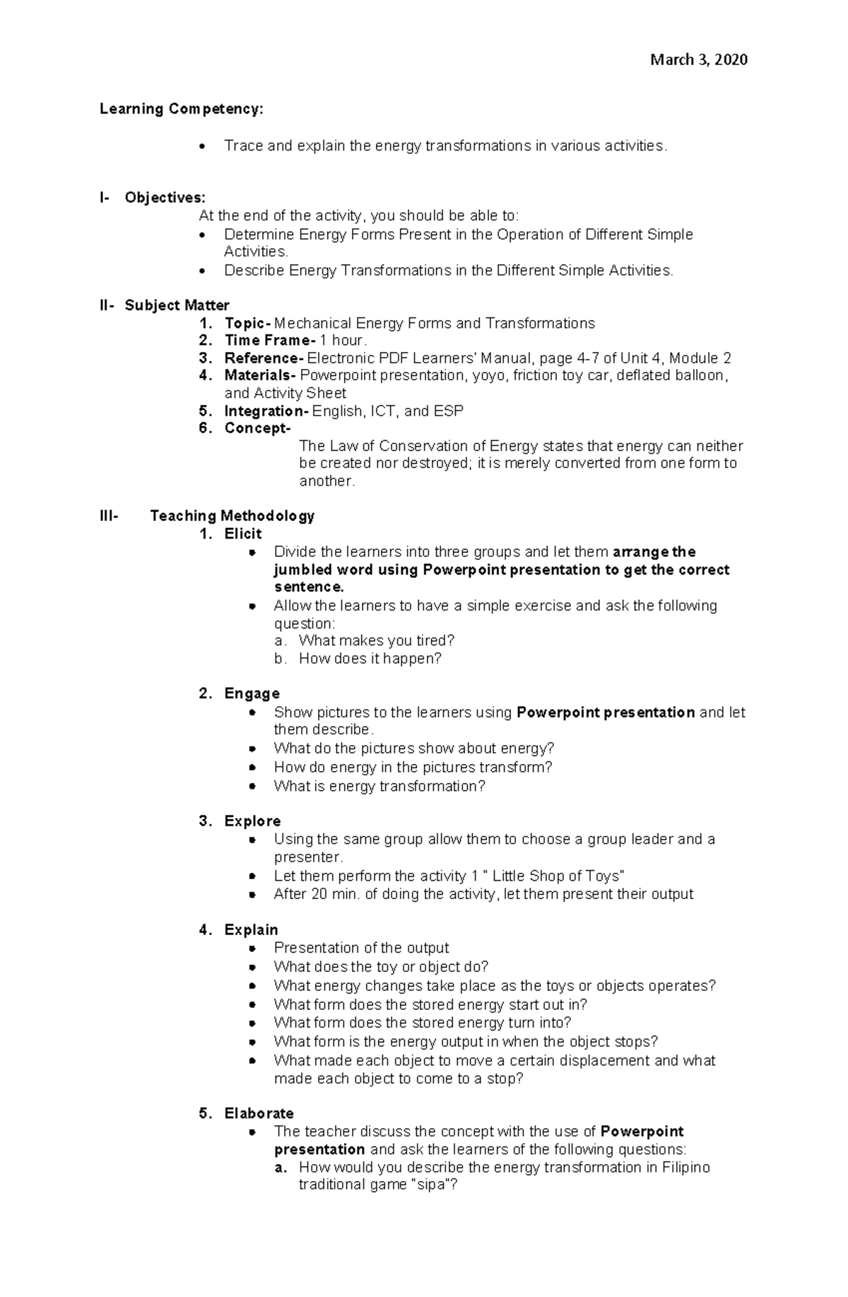 Detailed lesson plan-energy-transformations-in-simple-activities ...