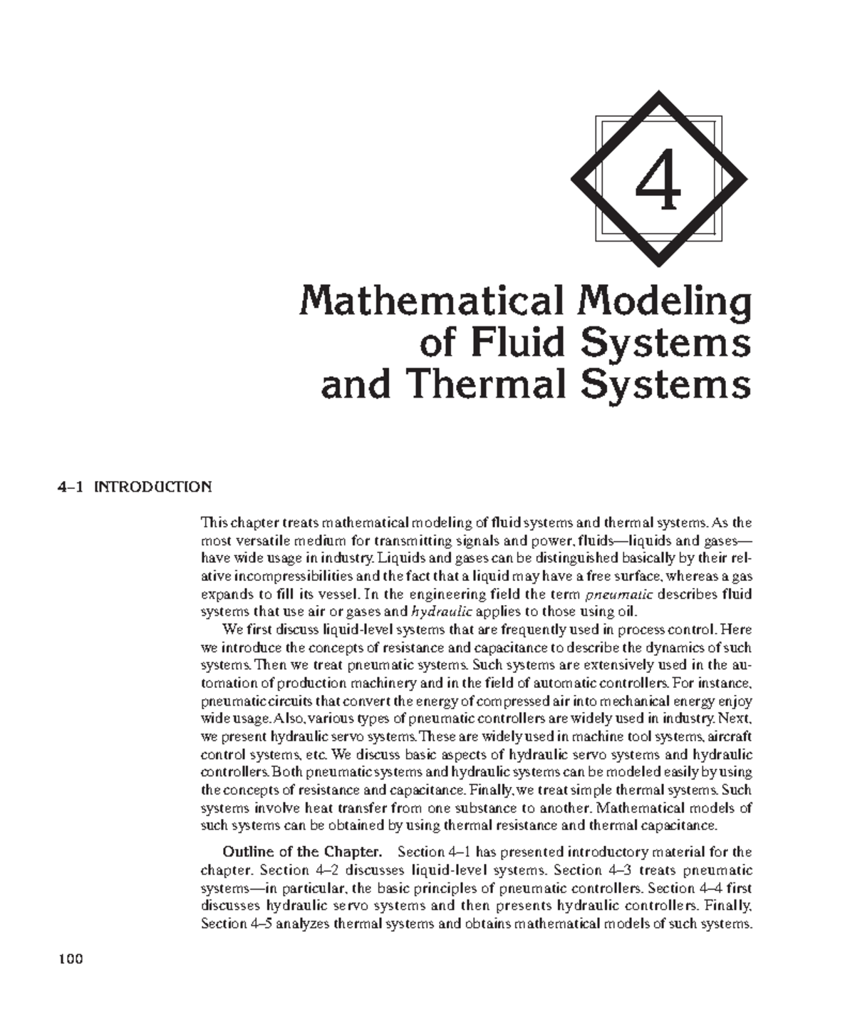 Modern control engineering-23 - 4 100 Mathematical Modeling of Fluid ...